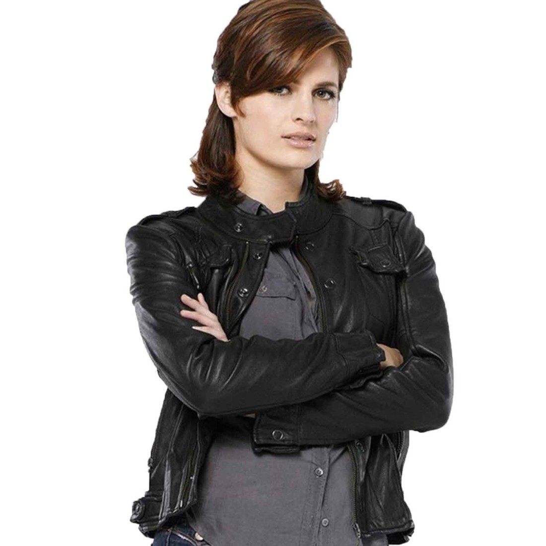 Castle Kate Beckett Leather Jacket | Stana Katic Leather Jacket