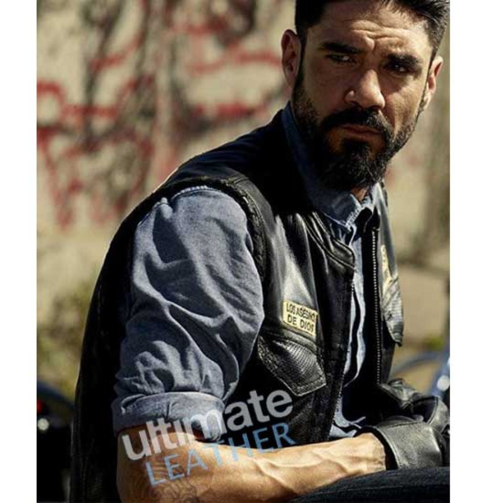 Clayton Cardenas Vest | Mayans M.c. Angel Reyes Leather Vest