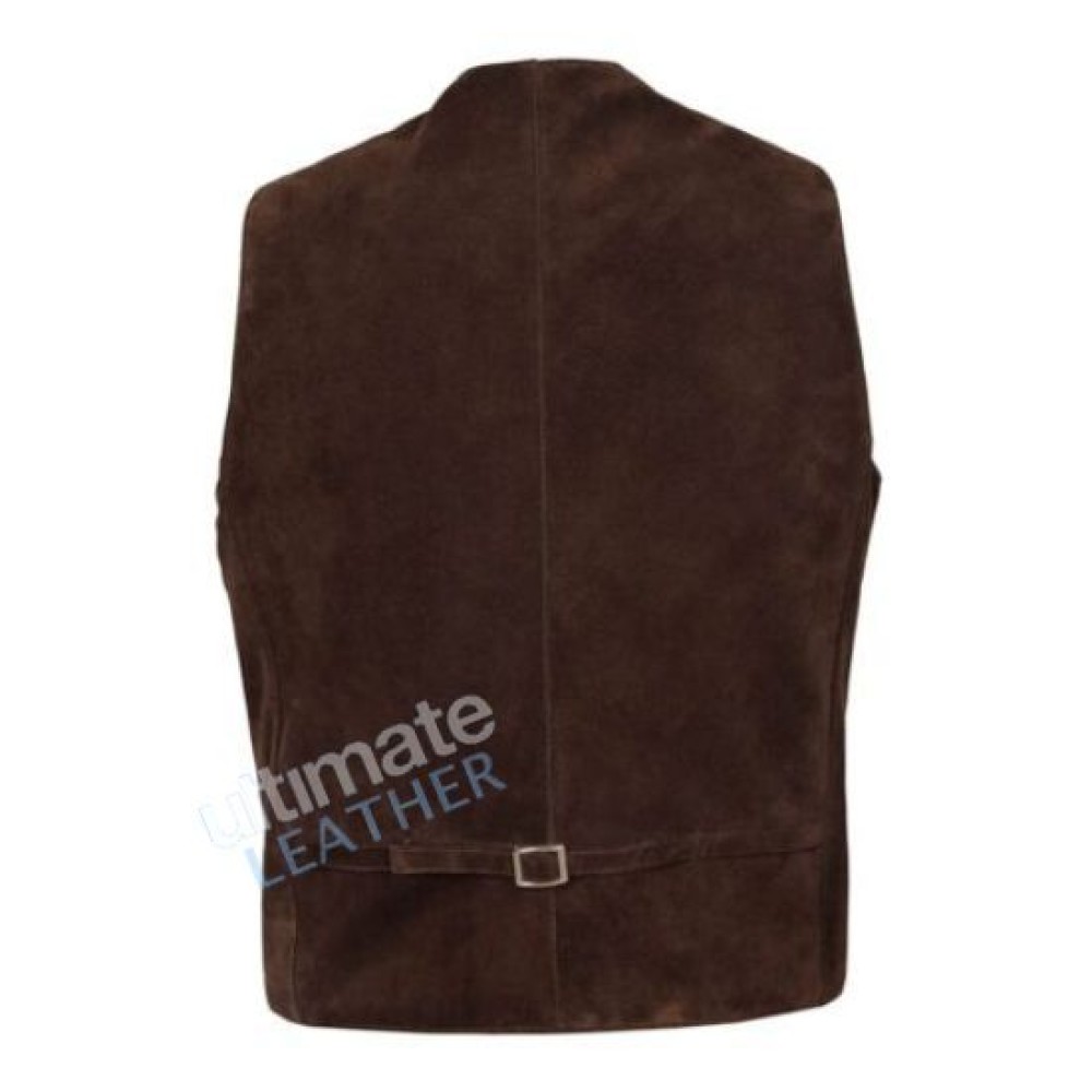Buy Men's Brown Suede Vest