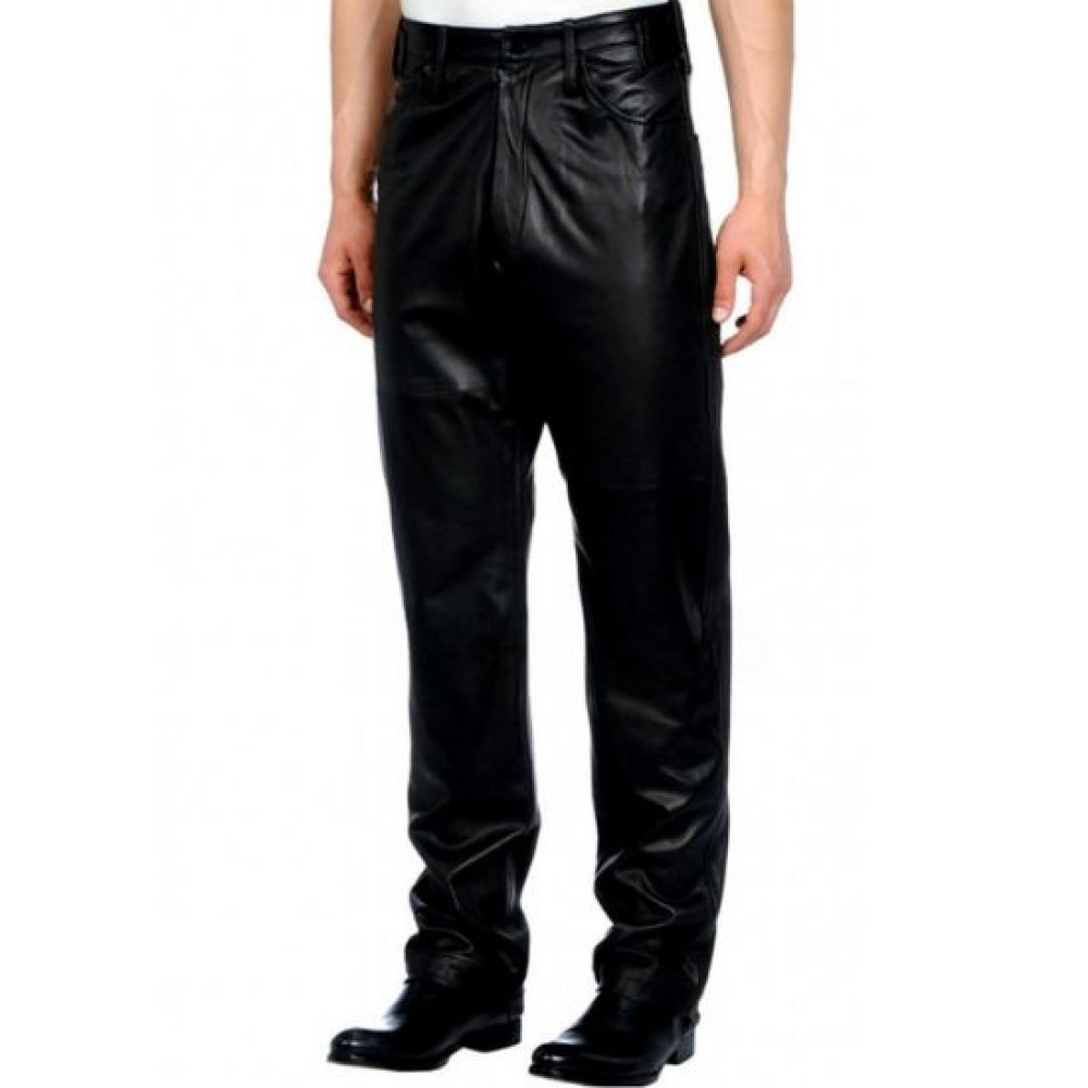 George Michael Black Pant | Michael Leather Pant