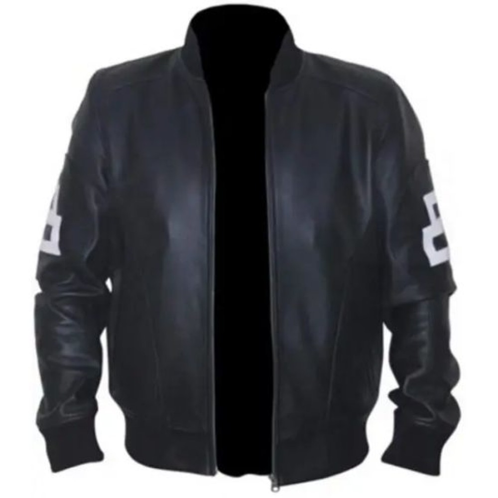 8 Ball Blue Jacket | David Puddy Leather Jacket