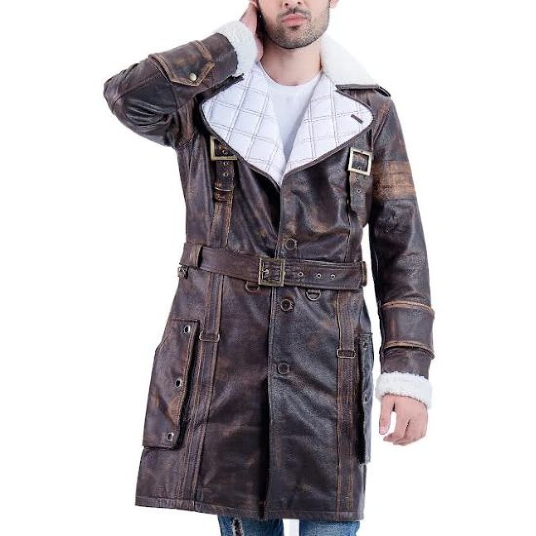Fallout 4 Derek Phillips Brown Coat | Elder Maxson Leather Coat