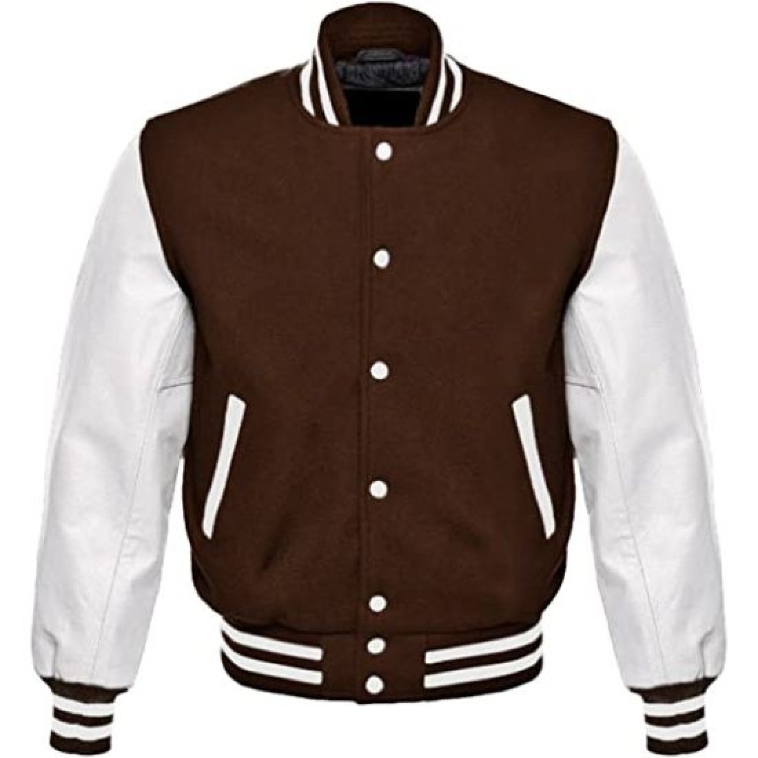 Buy Bomber Men's Varsity Black and White Jacket