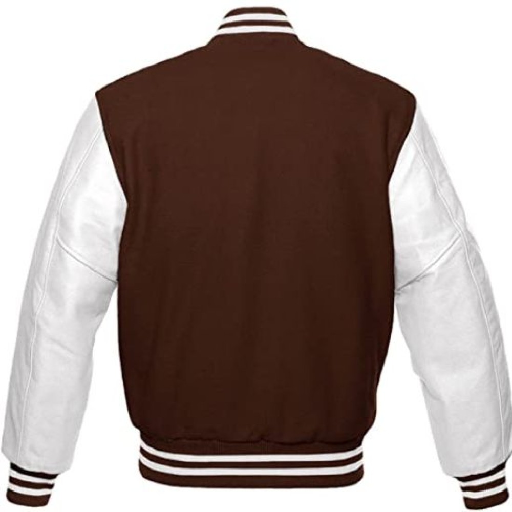 Buy Bomber Men's Varsity Black and White Jacket