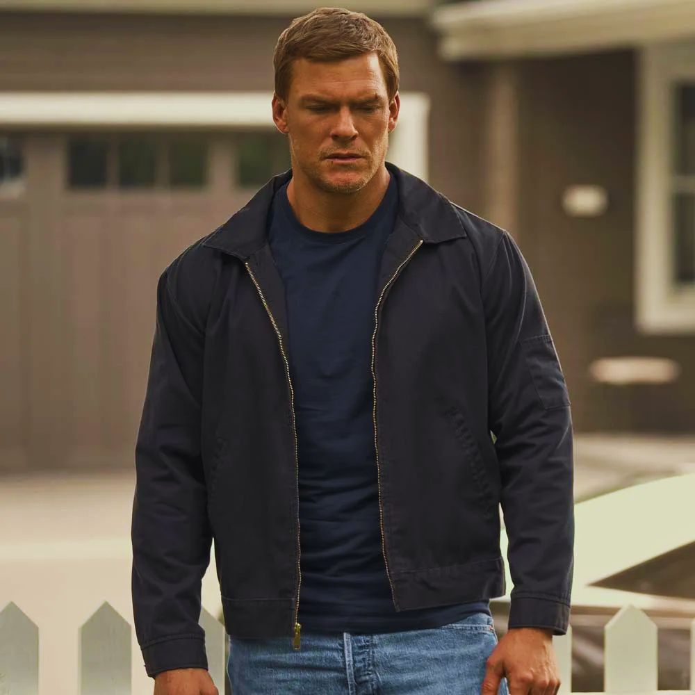Reacher Alan Ritchson Black Jacket | Jack Reacher Cotton Jacket