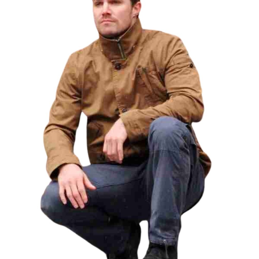 Arrow Brown Leather Jacket | Oliver Queen Jacket